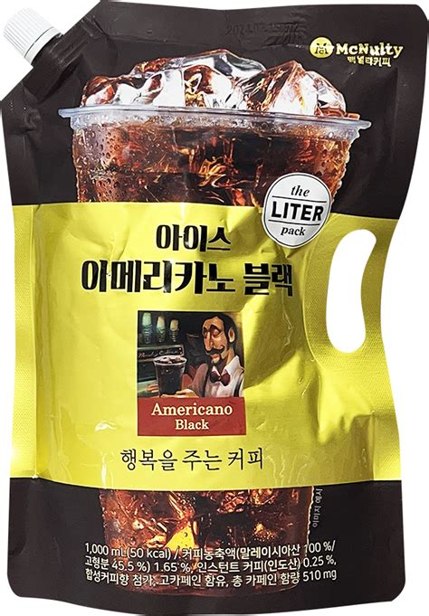 [맥널티 아이스 아메리카노 블랙 1 000ml]