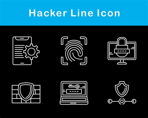 Hacker Vector Icon Set 20651201 Vector Art At Vecteezy