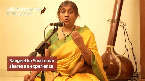 Sangeetha Sivakumar Shares An Experience Youtube