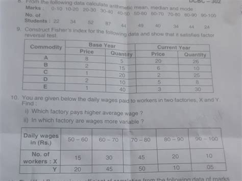 8 From The Following Data Calculate Arithmetic Mean Median And Mode Marks 0 10 10 20 20 30 30 40