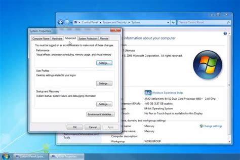 Advanced System Settings On Windows 7 How To View Them