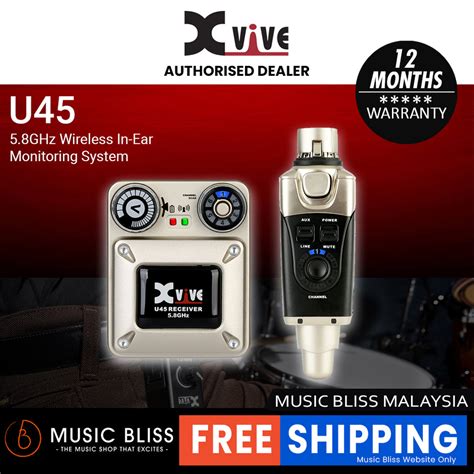 Xvive U45 5 8ghz Wireless In Ear Monitoring System With Ultra Low