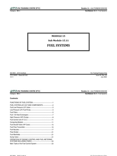 Ptc B11 Notes Sub Module 1511 Fuel Systems Pdf