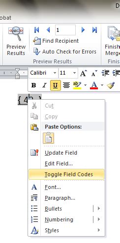 Word 2010 Calculations Using Mail Merge Fields IT Support Guides