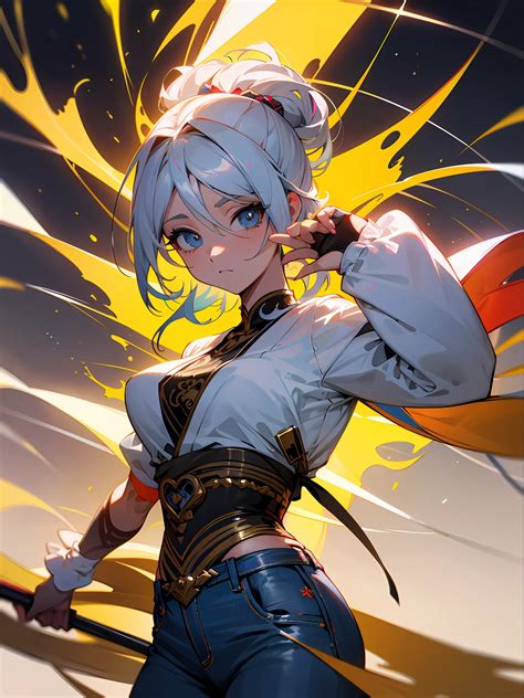 들판에서 칼을 들고 있는 사람의 클로즈업 Seaart Ai