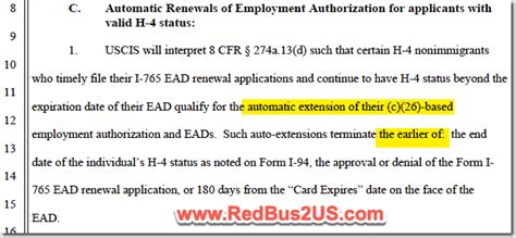 H4 Ead L2 Ead 180 Days Automatic Extension Lawsuit Settlement Summary Redbus2us