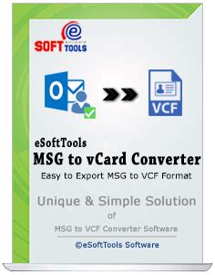 MSG To VCard Converter To Export MSG Contacts To VCF VCard
