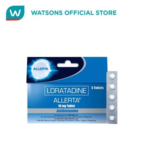 Allerta Loratadine Antihistamine 10mg 5 Tablets Shopee Philippines
