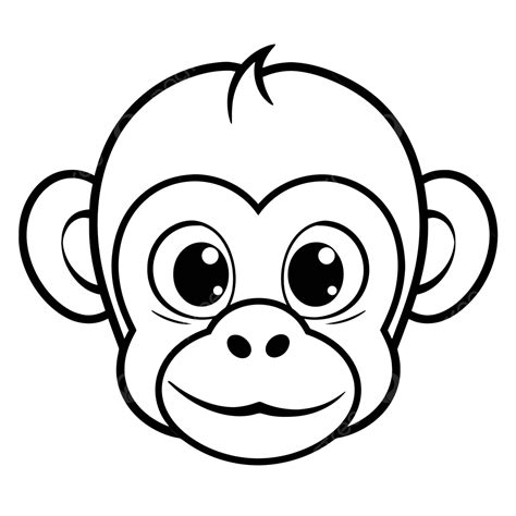 Monkey Face Outline