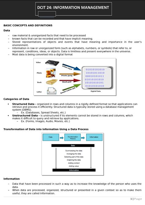 Lecture Basic Concepts And Definition BS In Computer Science Studocu