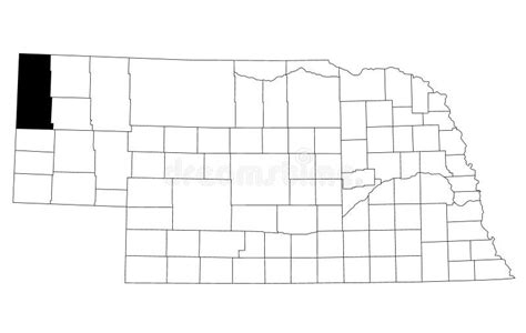 Map Of Sioux County In Nebraska State On White Background Single