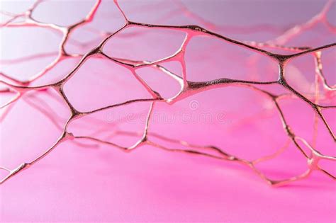 Abstract Pink And Gold Metallic Mesh Structure On Gradient Background Stock Illustration