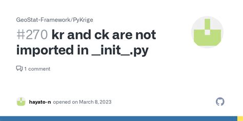 kr and ck are not imported in init py · issue 270 · geostat