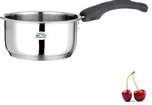 Chakmak Stainless Steel Sandwich Bottom Sauce Pan With Silicon Handle