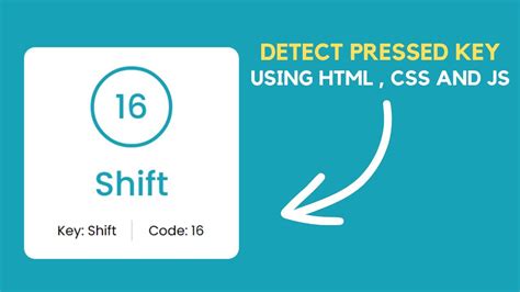 How To Create Detect Pressed Key In Html Css And Javascript Detect Key Presses In Javascript