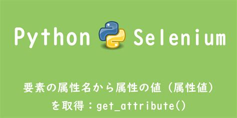 Selenium要素の属性名から属性の値属性値を取得get attribute OFFICE