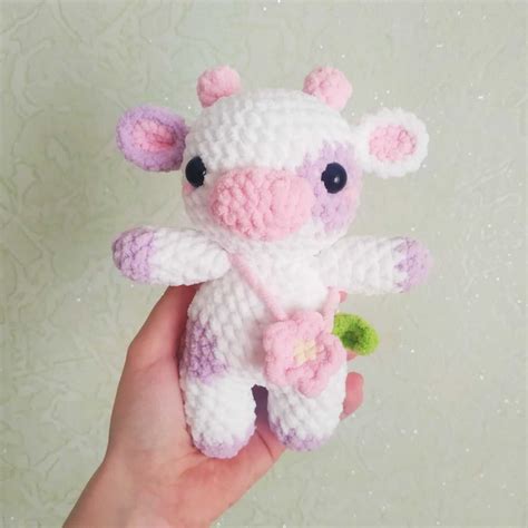 Плюшева корівка амігурумі ручна робота коровка корова іграшка хендмейд 675 грн Мягкие