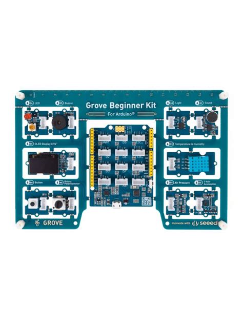 Grove Beginner Kit For Arduino All In One Arduino Compatible Board With 10 Sensors And 12