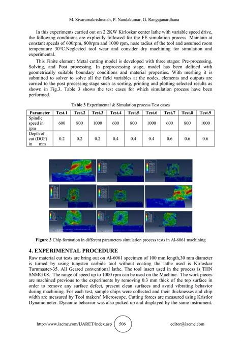 Numerical And Experimental Validation Of Chip Morphology Pdf