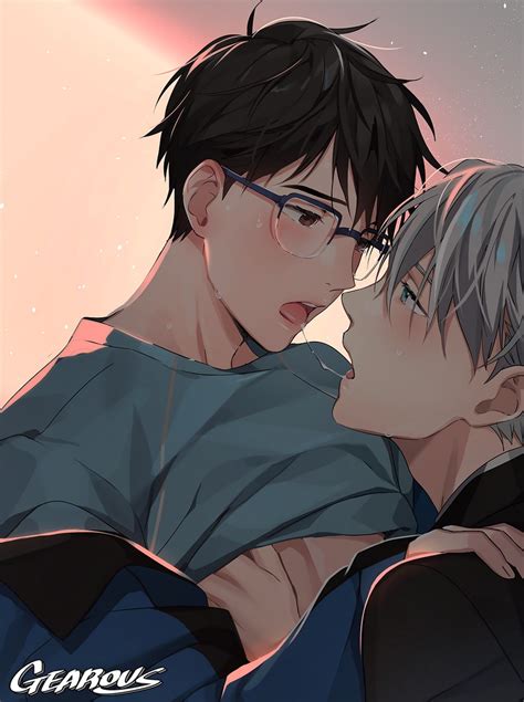 Katsuki Yuuri And Viktor Nikiforov Yuri On Ice Drawn By Gearous