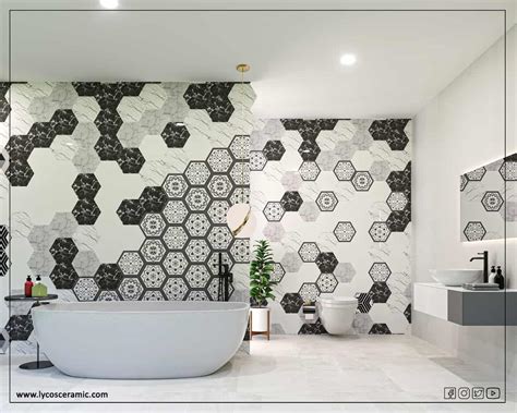 6 Hexagonal Bathroom Floor Tile Designs