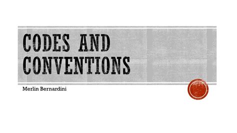 PPT Codes And Conventions PowerPoint Presentation Free Download ID 8968230