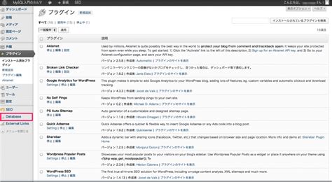 WP DBManager WordPressプラグイン データベースのバックアップ WordPressの使い方と設定 Webkaru