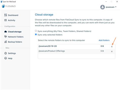 Working In The Main Dashboard Filecloud Docs Server