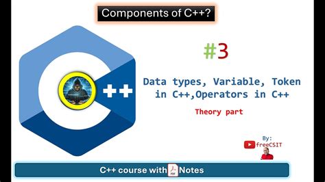 C Components Data Types Variables Token In C Operators In C With Pdf Notes Youtube