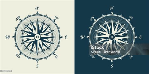 빈티지 해양 바람 장미 해상 차트 북쪽 동쪽 남쪽 서쪽의 추기경 방향흑백 탐색 나침반 지리적 위치 지도 제작 및 탐색 벡터 일러스트레이션 0명에 대한 스톡 벡터 아트 및