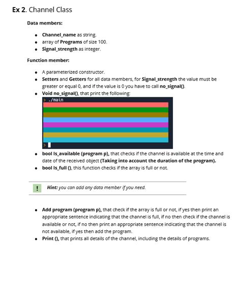 Solved Define And Implement A Class Program As Described