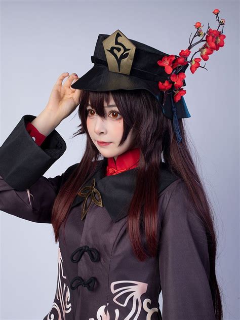 Genshin Impact Hu Tao Cosplay Costume C Cosfun Quality Boots Short Torso Tights Outfit