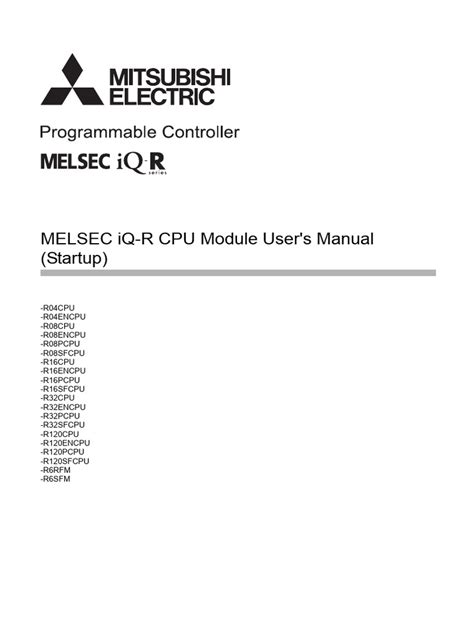 Iq R Cpu Module User Manaul Pdf Electrical Connector Computer Program