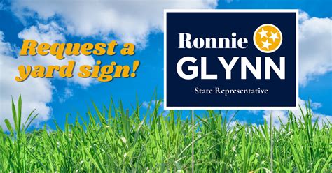 yard sign request — ronnie glynn for state rep