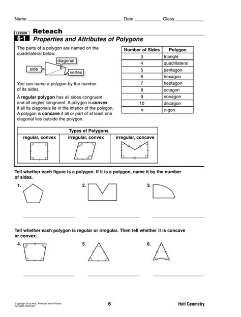 Unit 7 Polygons And Quadrilaterals Homework 1 Angles Of Poly