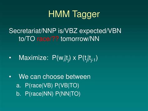 ppt pos tagging hmm taggers powerpoint presentation free download id 6300042