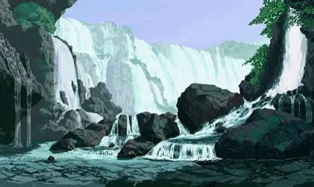 Waterfall Nature  Waterfall Nature Pixel Art Discover And Share S