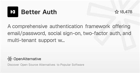 Better Auth Open Source Alternative To Clerk Workos And Auth0