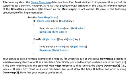 Solved After Reading About The Binary Max Heap Data Chegg