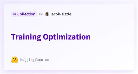Training Optimization A Jacob Sizzle Collection