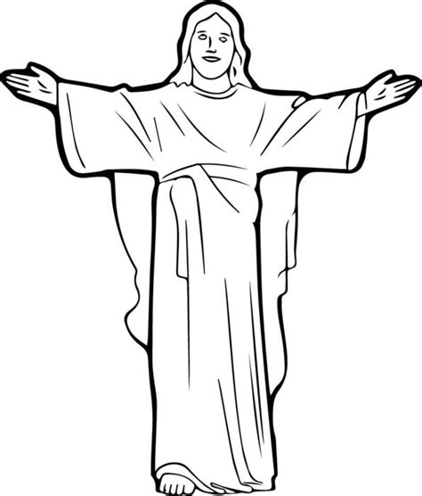 Jesus Outline Vector Art Icons And Graphics For Free Download