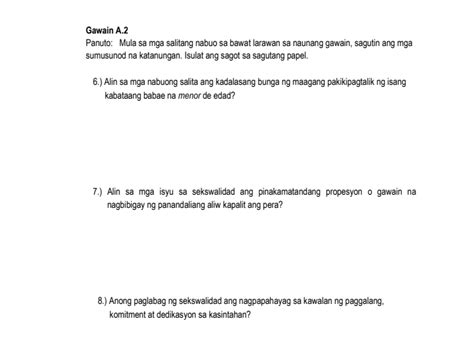 Gawain A 2 Panuto Mula Sa Mga Salitang Nabuo StudyX