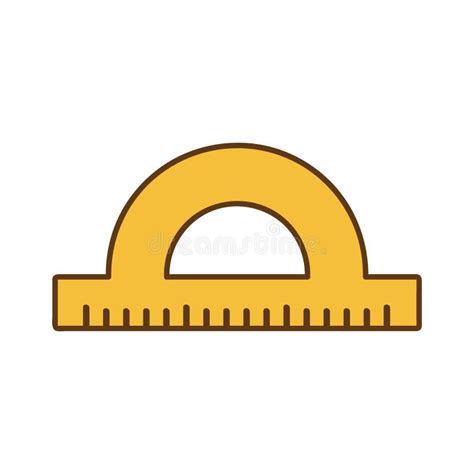 Protractor Ruler Icon Cartoon Isolated Vector Illustration Stock Vector Illustration Of