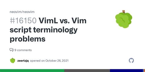 VimL Vs Vim Script Terminology Problems Issue 16150 Neovim Neovim