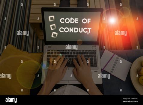 Handwriting Text Writing Code Of Conduct Conceptual Photo Ethics Rules