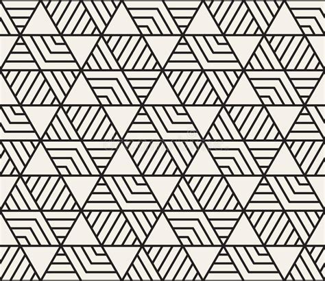Vector Seamless Geometric Pattern Simple Abstract Lines Lattice Stock Illustration
