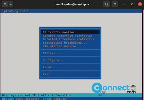 iptraf interactive real time network monitoring and statistics tool
