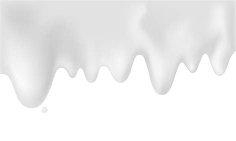 우유 요구르트 디저트 또는 화이트에 고립 된 피부 크림 벡터 3d 현실적인 신선한 유체 백색 물질 떨어지는 방울 우유 또는 화장품 포장을 위한 템플릿입니다 우유에 대한 스톡