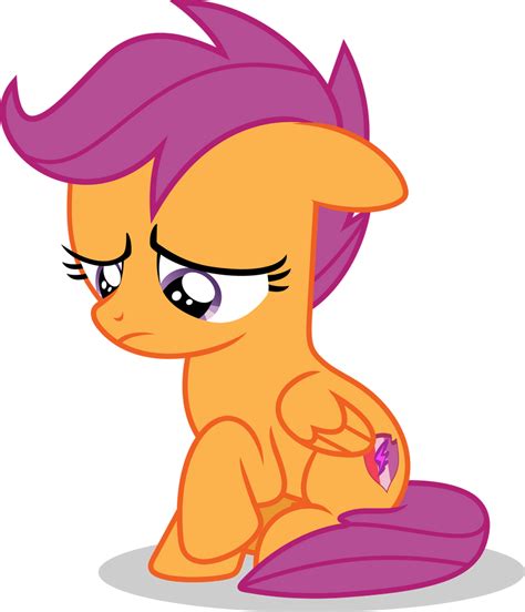 Mlp Fim Filly Scootaloo Sad Vector By Luckreza8 On Deviantart