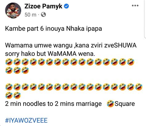 Mai Tts Ex Lover Zizoe Pamyk Mocks Her Marriage Troubles